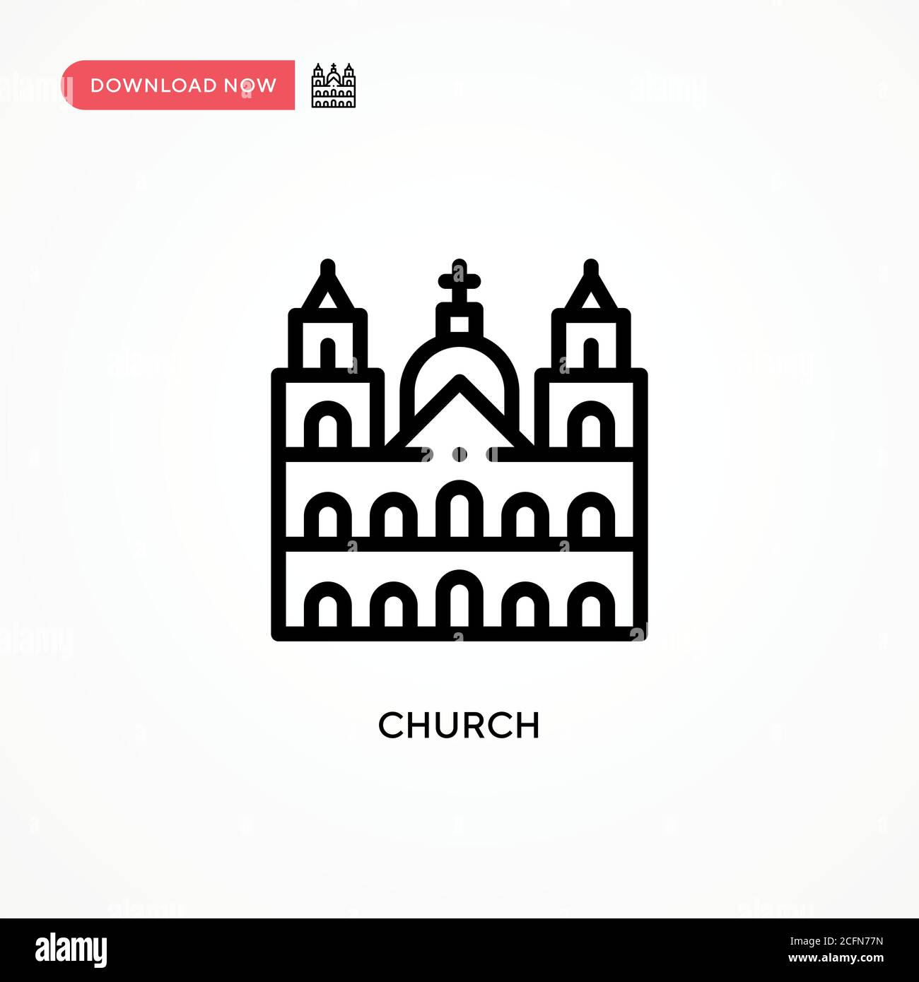 Church vector icon. Modern, simple flat vector illustration for web ...