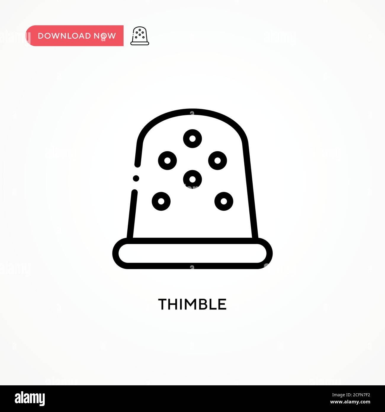 Thimble vector icon. Modern, simple flat vector illustration for web ...