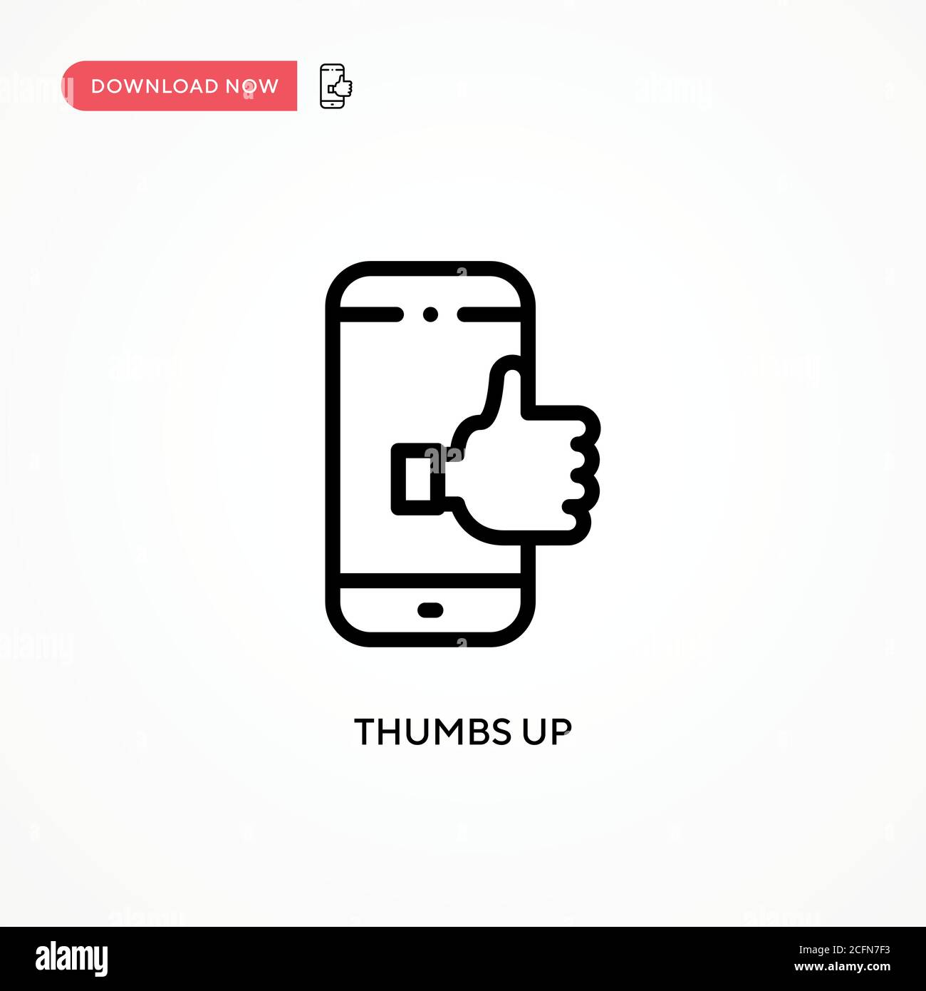Thumbs up vector icon. Modern, simple flat vector illustration for web ...