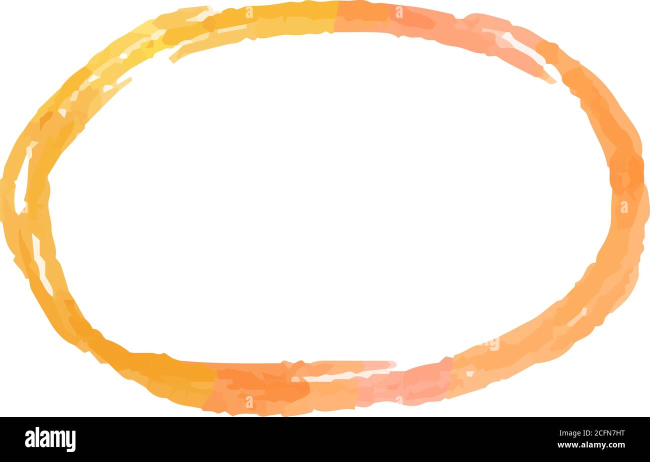 This is a illustration of Horizontal circle with warm color watercolor ...