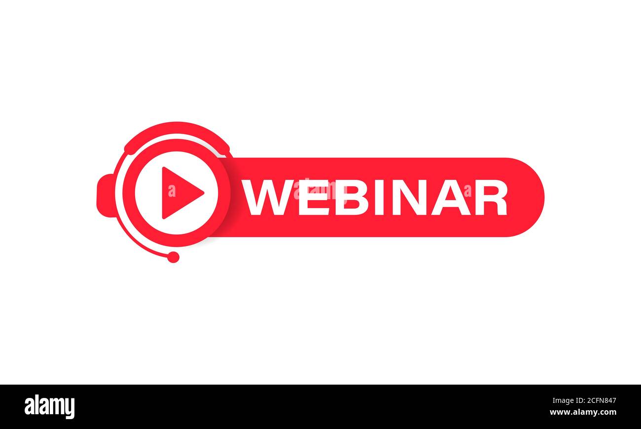 Webinar banner. Online studying. Course, lesson. Vector on isolated ...