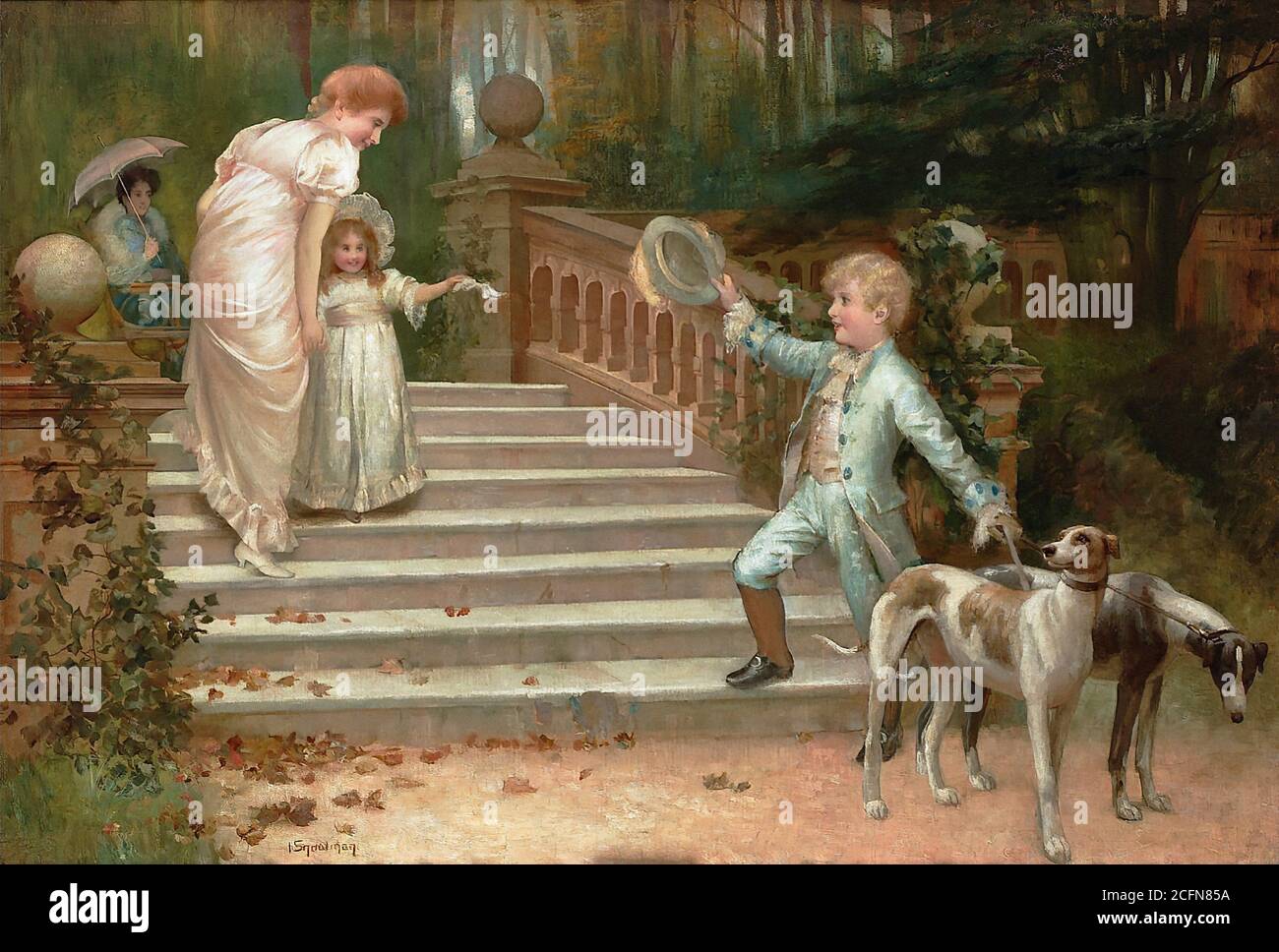 Snowman Isaac - Au Revoir - British School - 19th Century Stock Photo ...