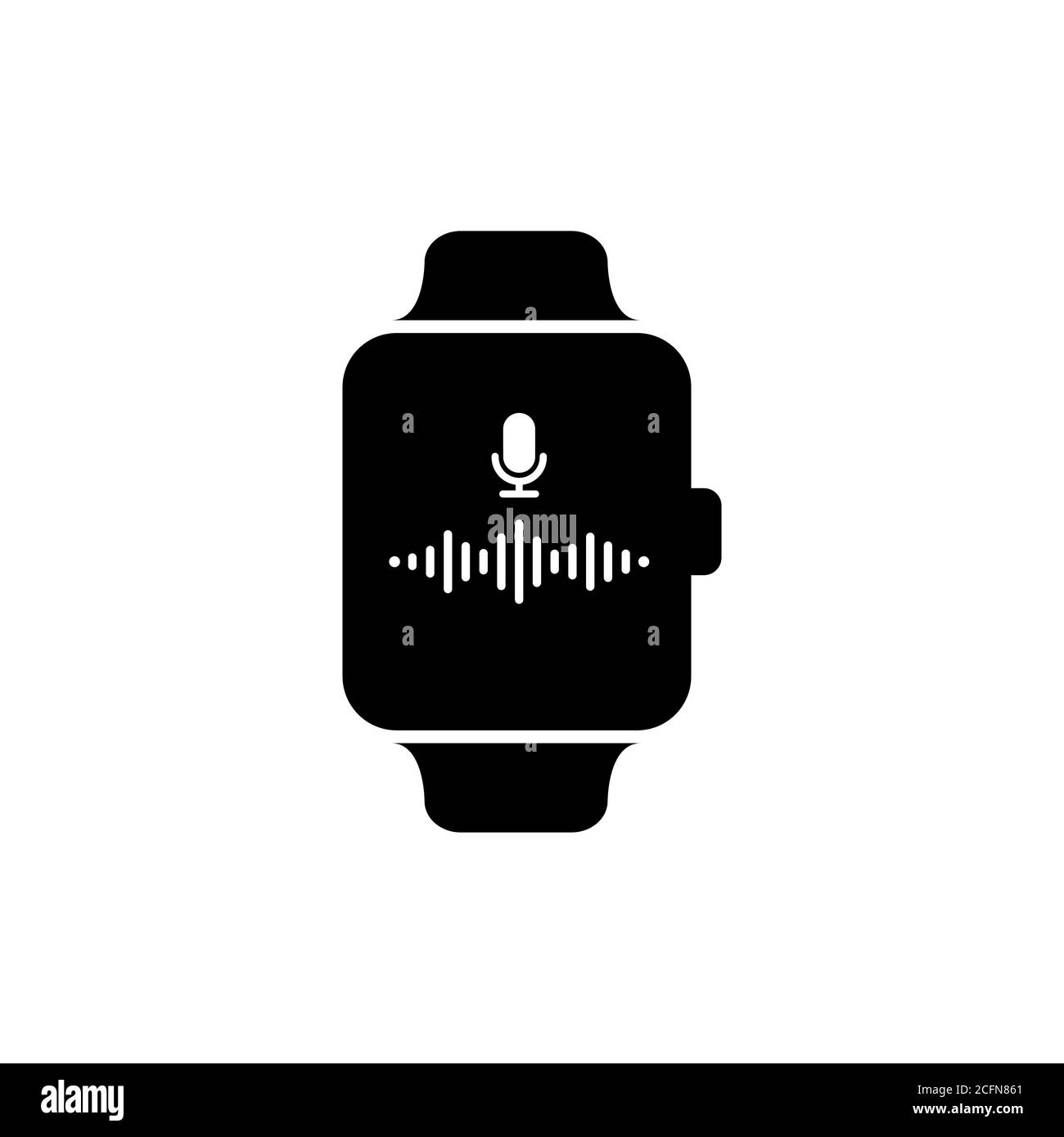 Smart watch icon. Audio message. Vector on isolated white background ...