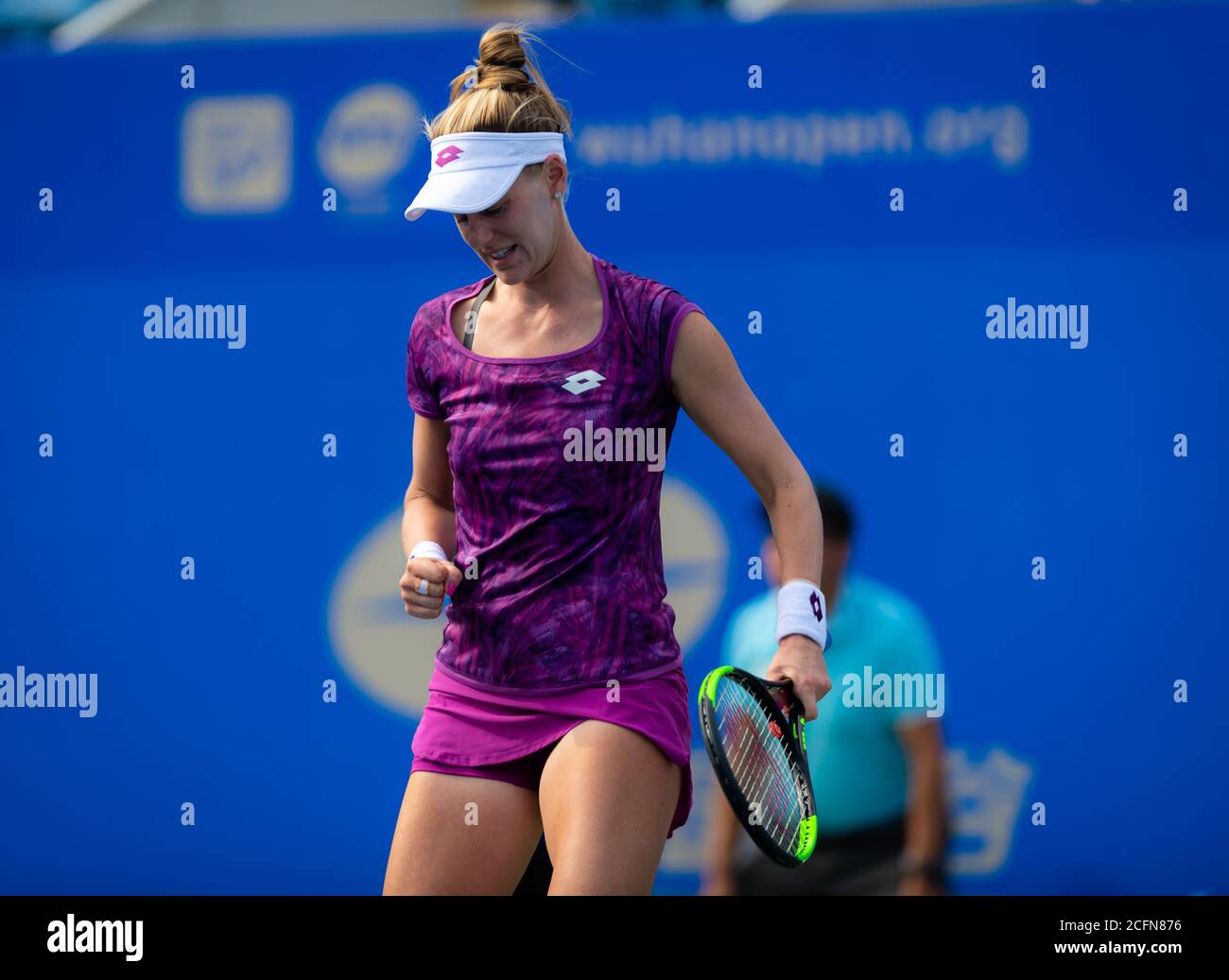 Alison Riske of the United States in action during her second-round ...
