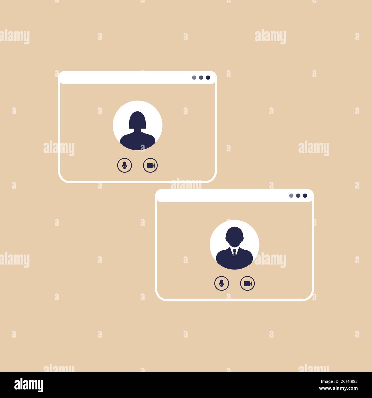 Video call screen Stock Vector Images - Alamy