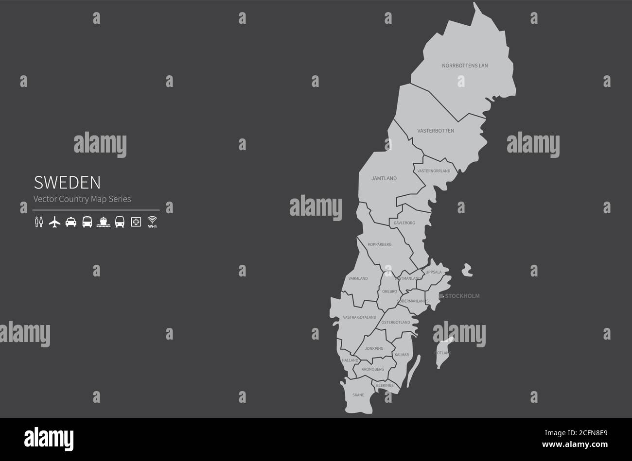 Sweden map design country Stock Vector Images - Alamy