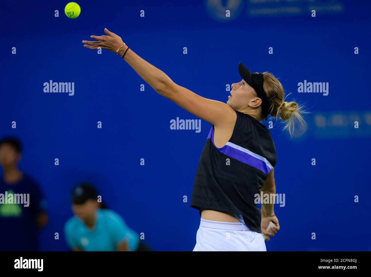 Amanda Anisimova of the United States in action during her second-round ...