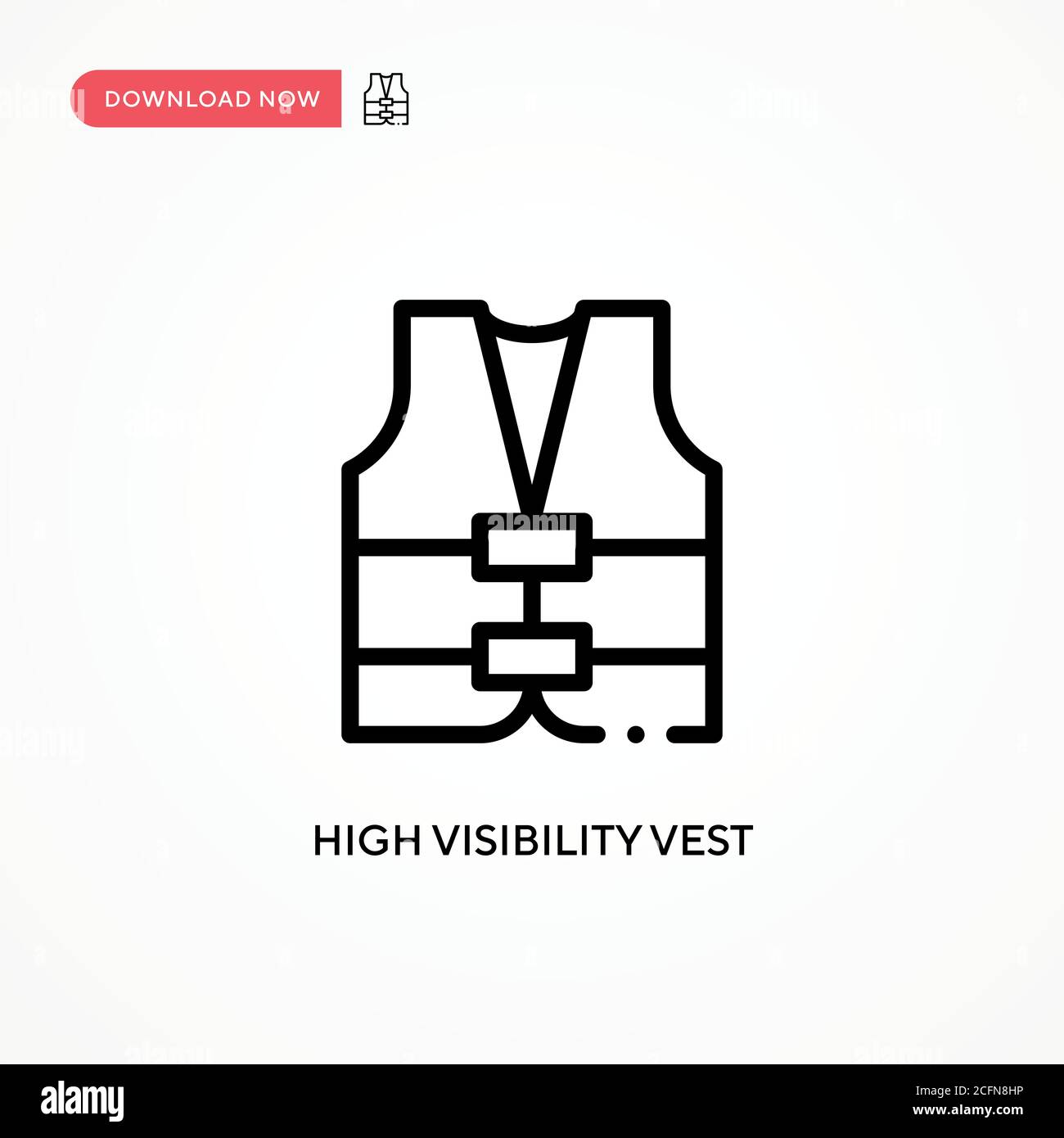 High visibility vest vector icon. Modern, simple flat vector ...