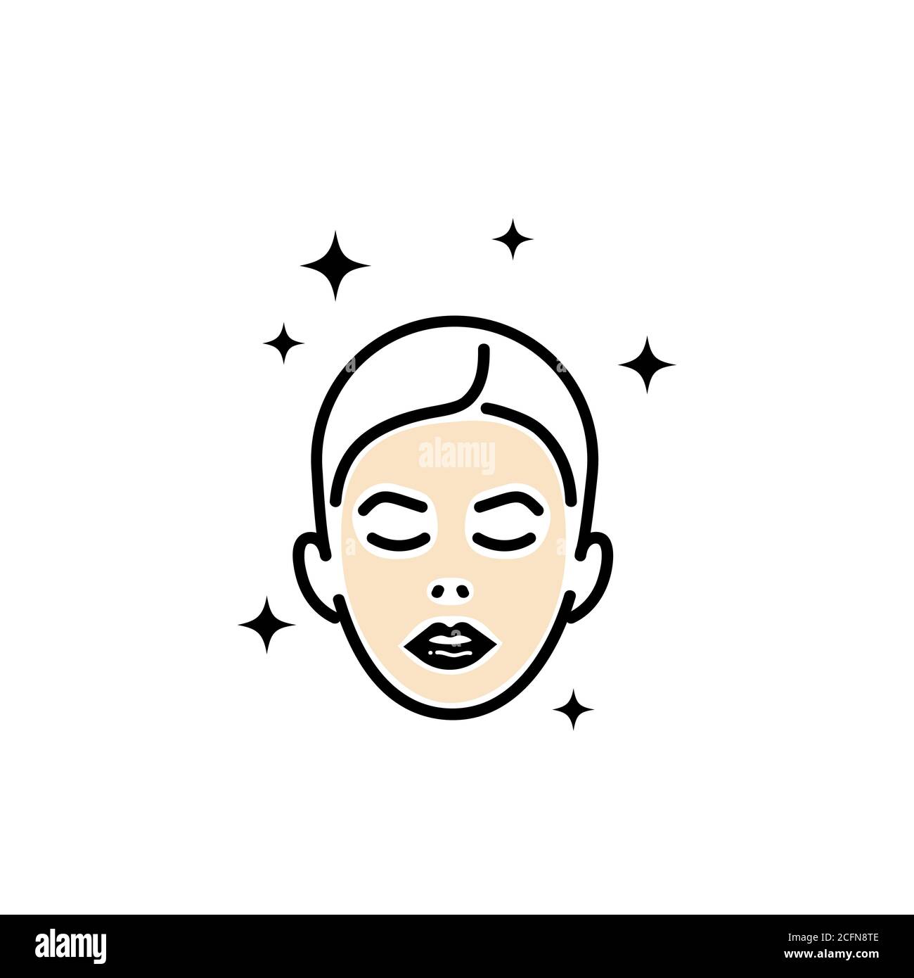 Face mask sheet icon. Skin care concept. Vector on isolated white ...