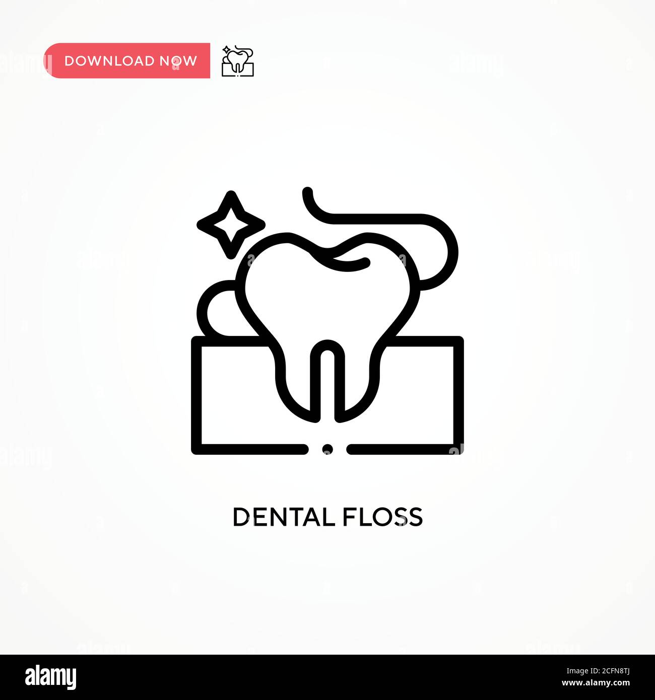 Dental floss vector icon. Modern, simple flat vector illustration for ...