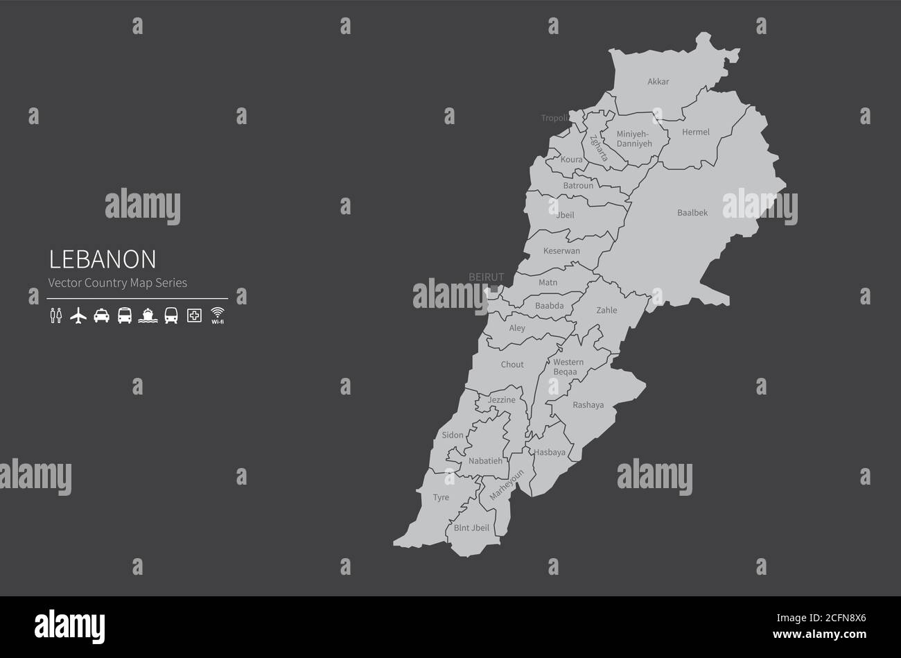 Lebanon map hi-res stock photography and images - Alamy