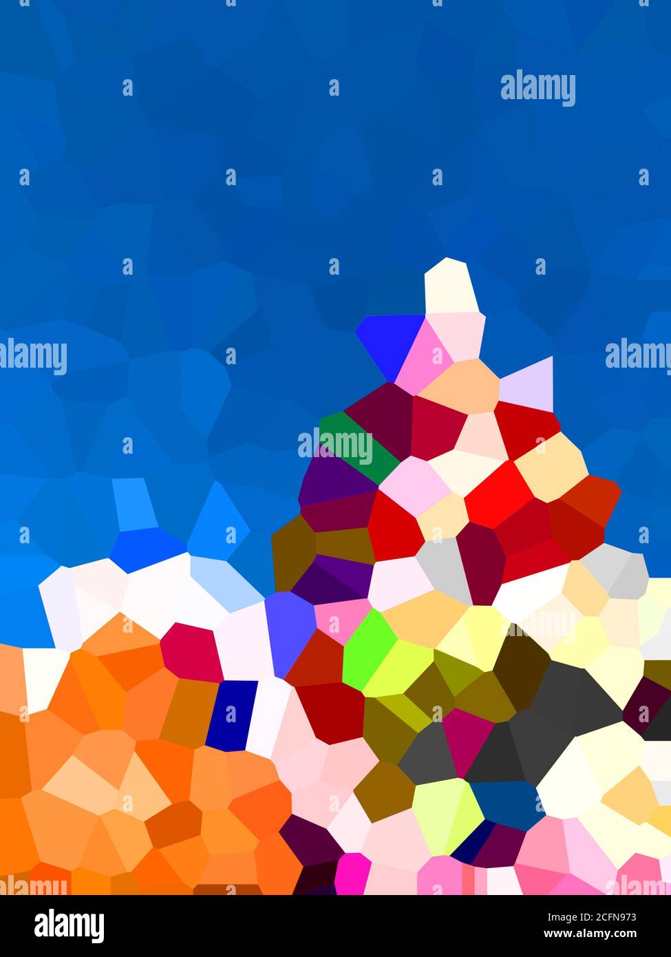 Illustration of Pixels pattern with various bright colors creates an ...