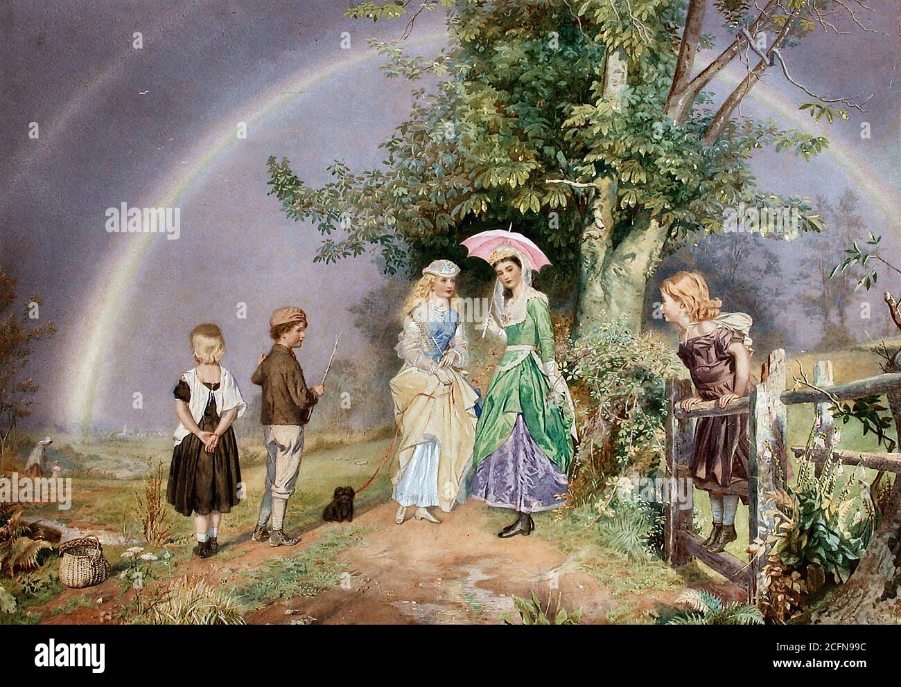 Simmons John - a Chance Encounter - British School - 19th Century Stock ...