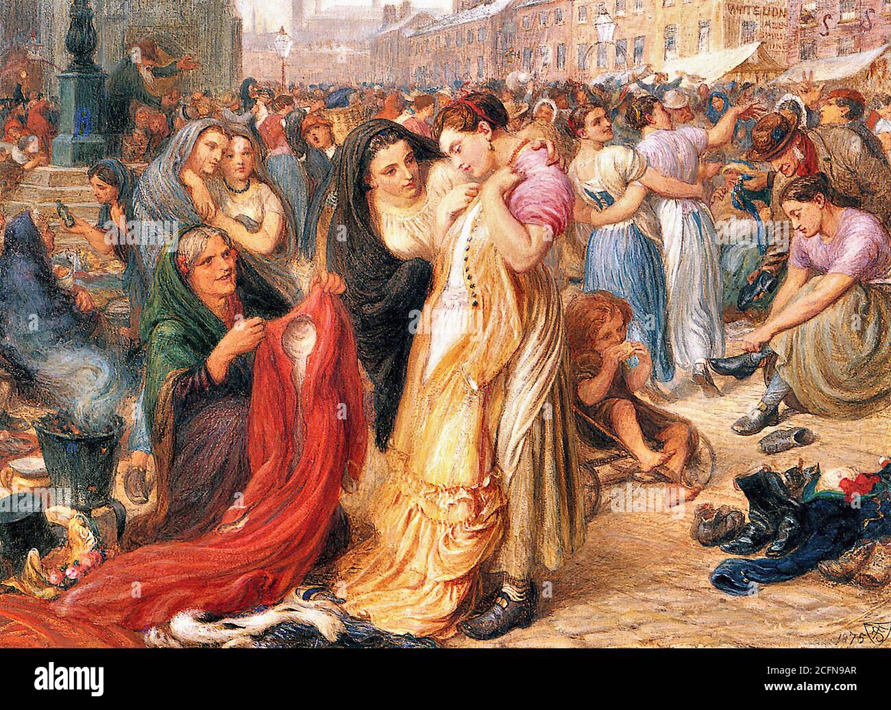 Shields Frederic James - Factory Girls at the Old Clothes Fair Knott ...