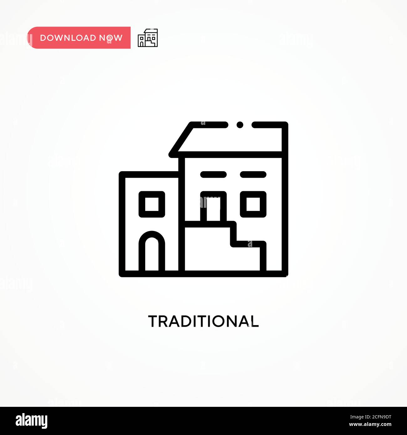 Traditional vector icon. Modern, simple flat vector illustration for ...