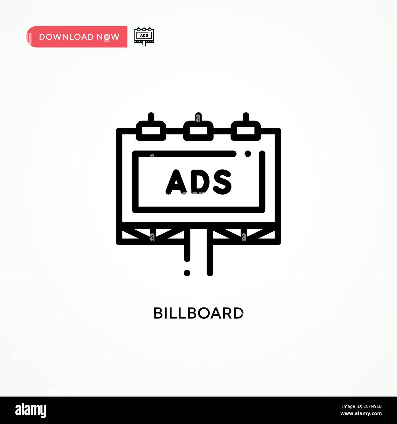 Billboard vector icon. Modern, simple flat vector illustration for web ...
