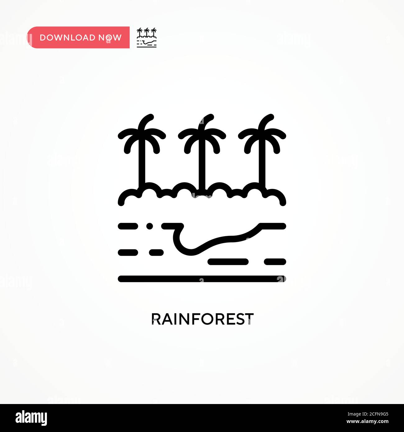 Rainforest vector icon. Modern, simple flat vector illustration for web ...