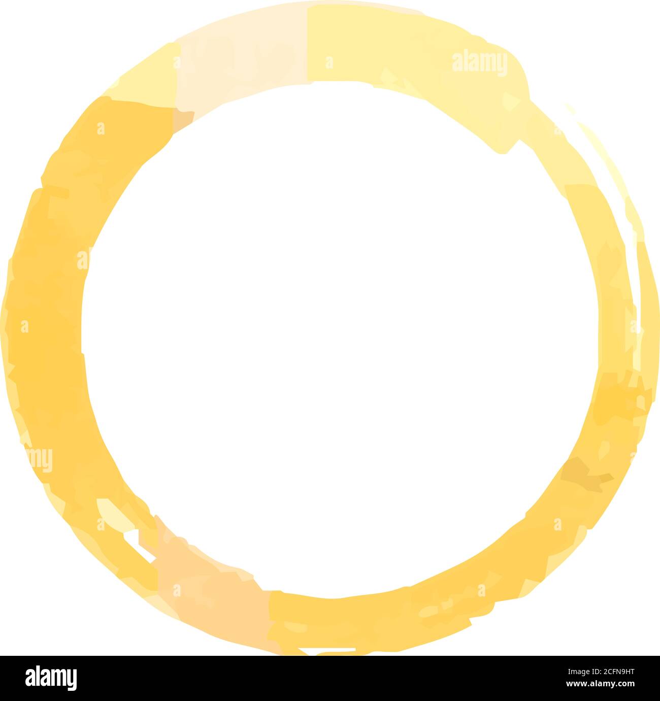 This is a illustration of Gold Watercolor ring drawn with a brushlet ...