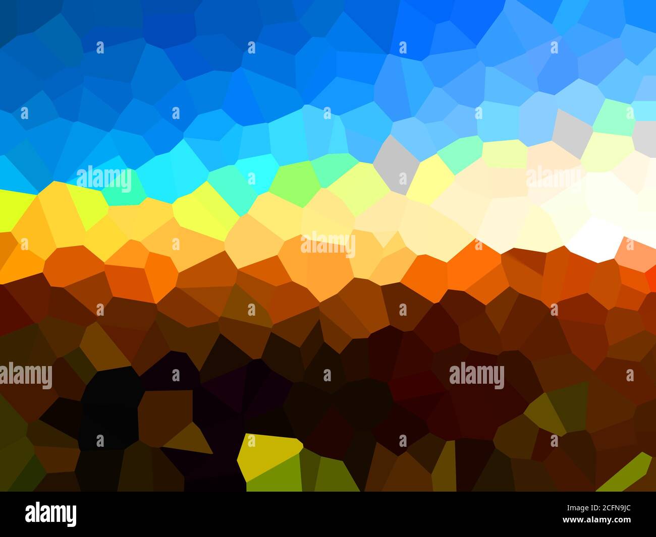Illustration of Pixels pattern with various bright colors creates an ...