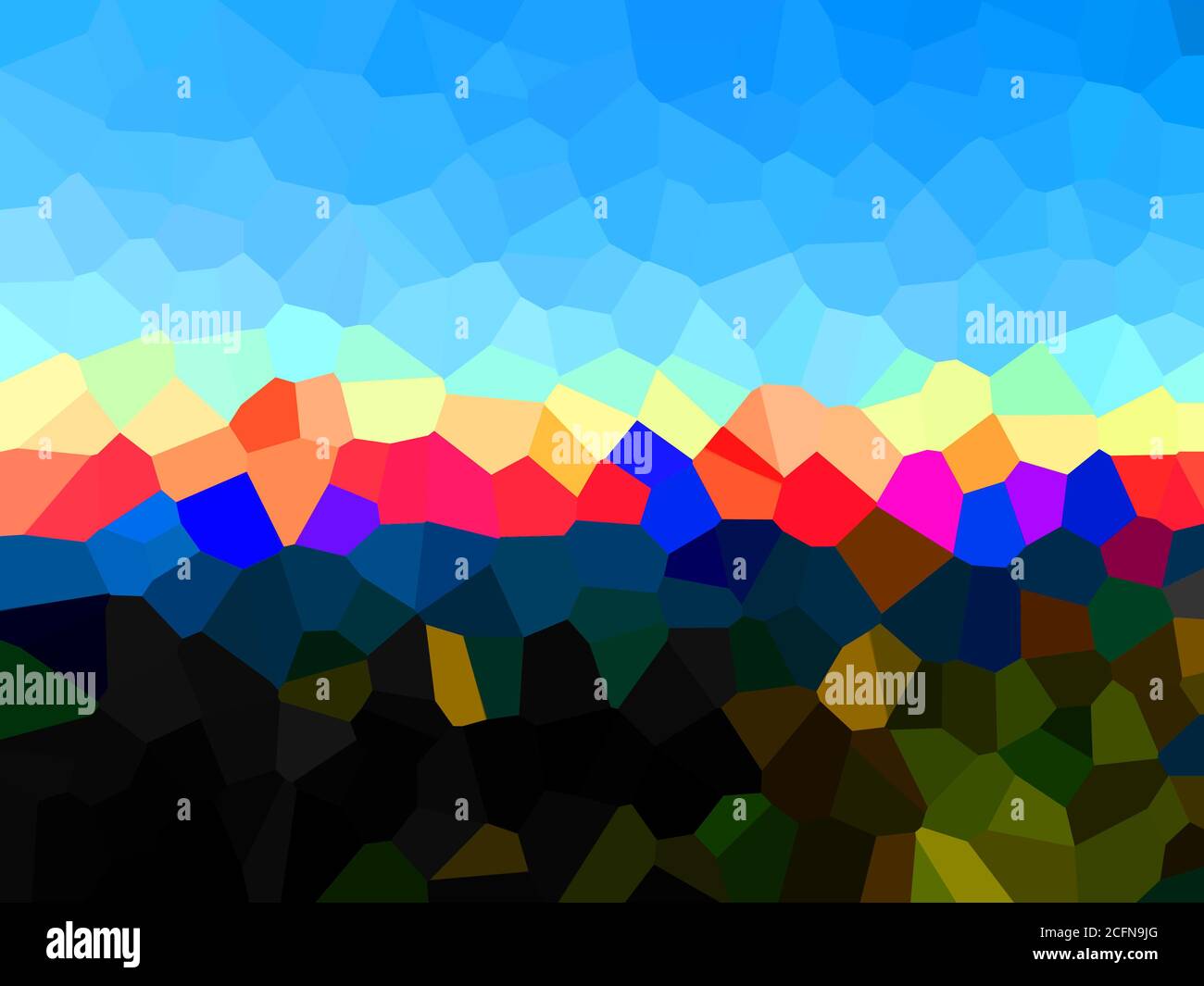Illustration of Pixels pattern with various bright colors creates an ...