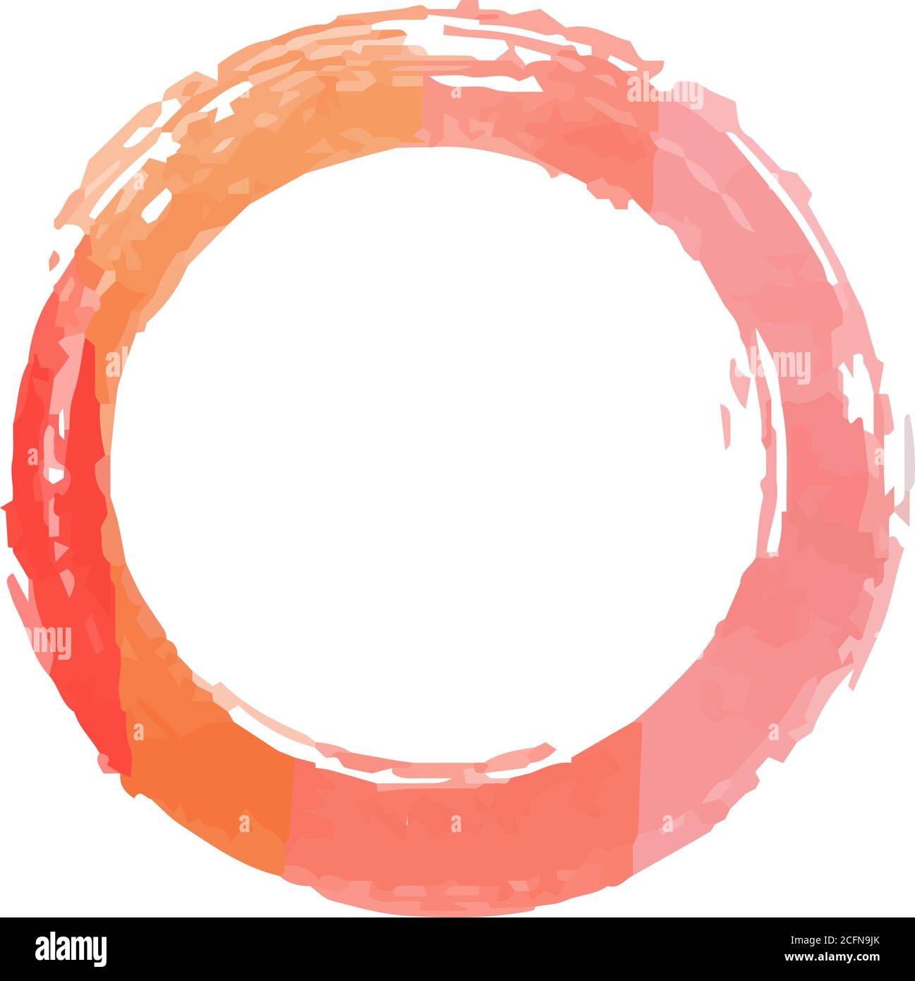 This is a illustration of Warm Watercolor ring drawn with a brushlet ...