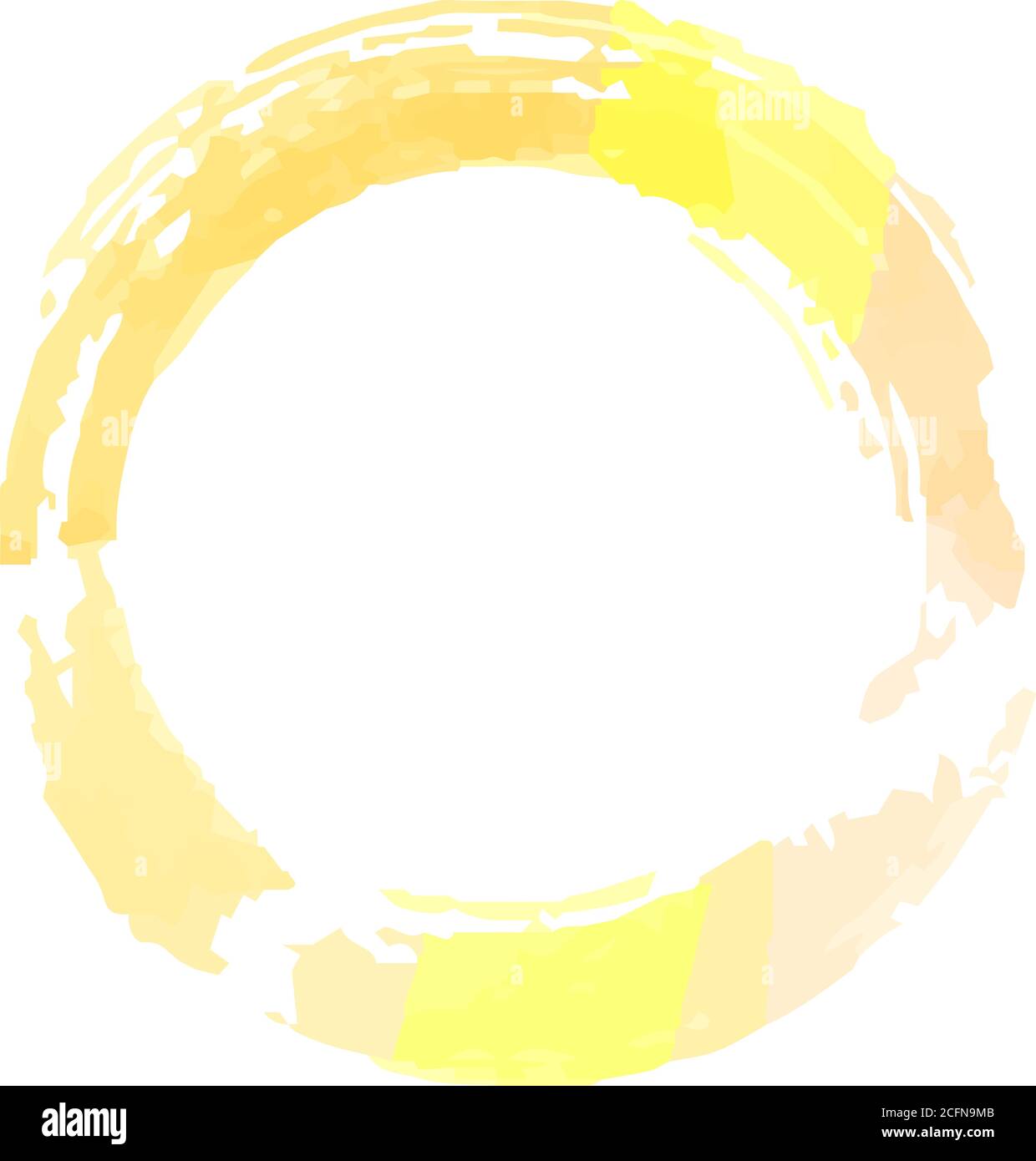 This is a illustration of Gold Watercolor ring drawn with a brushlet ...