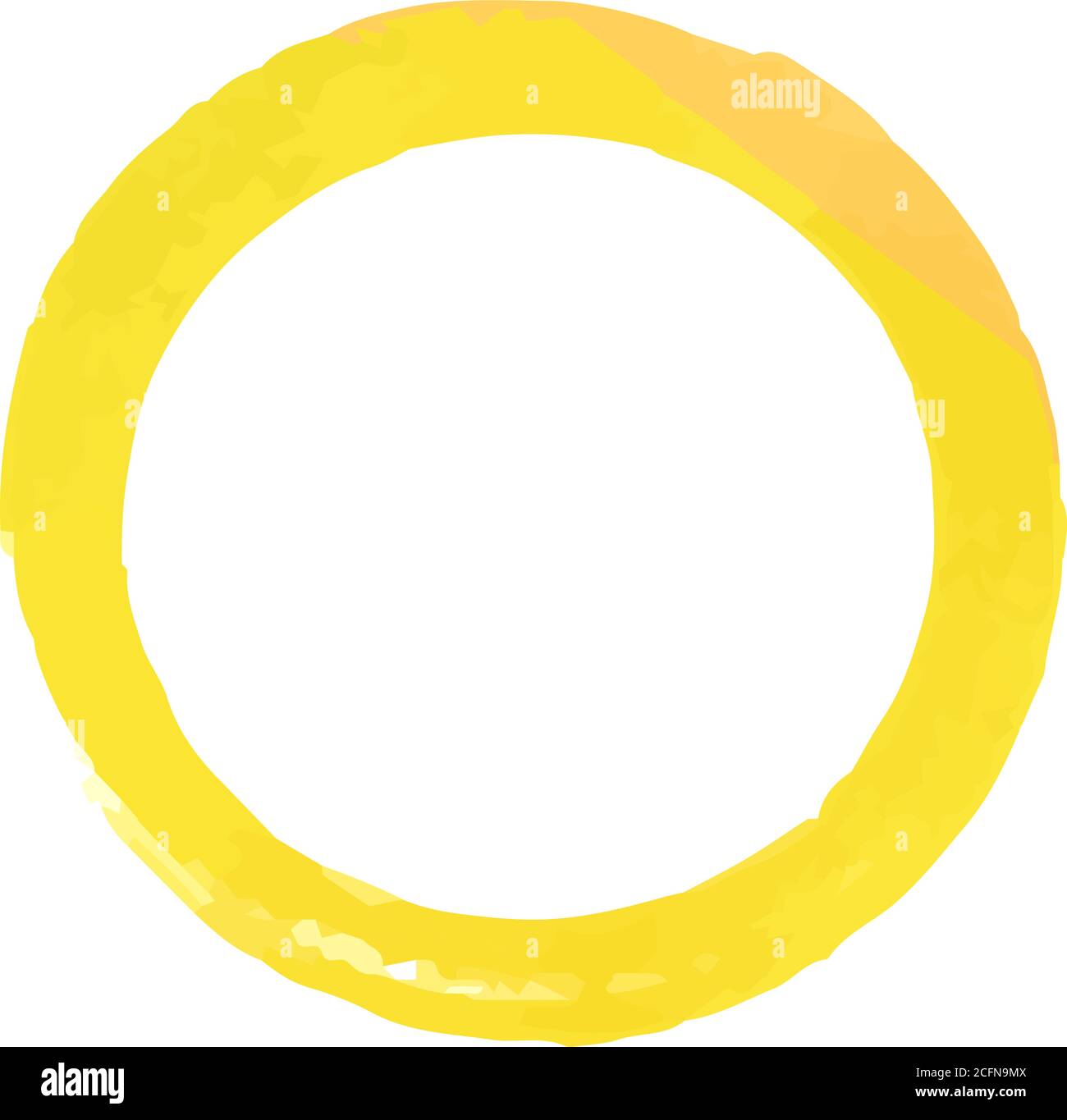 This is a illustration of Gold Watercolor ring drawn with a brushlet ...