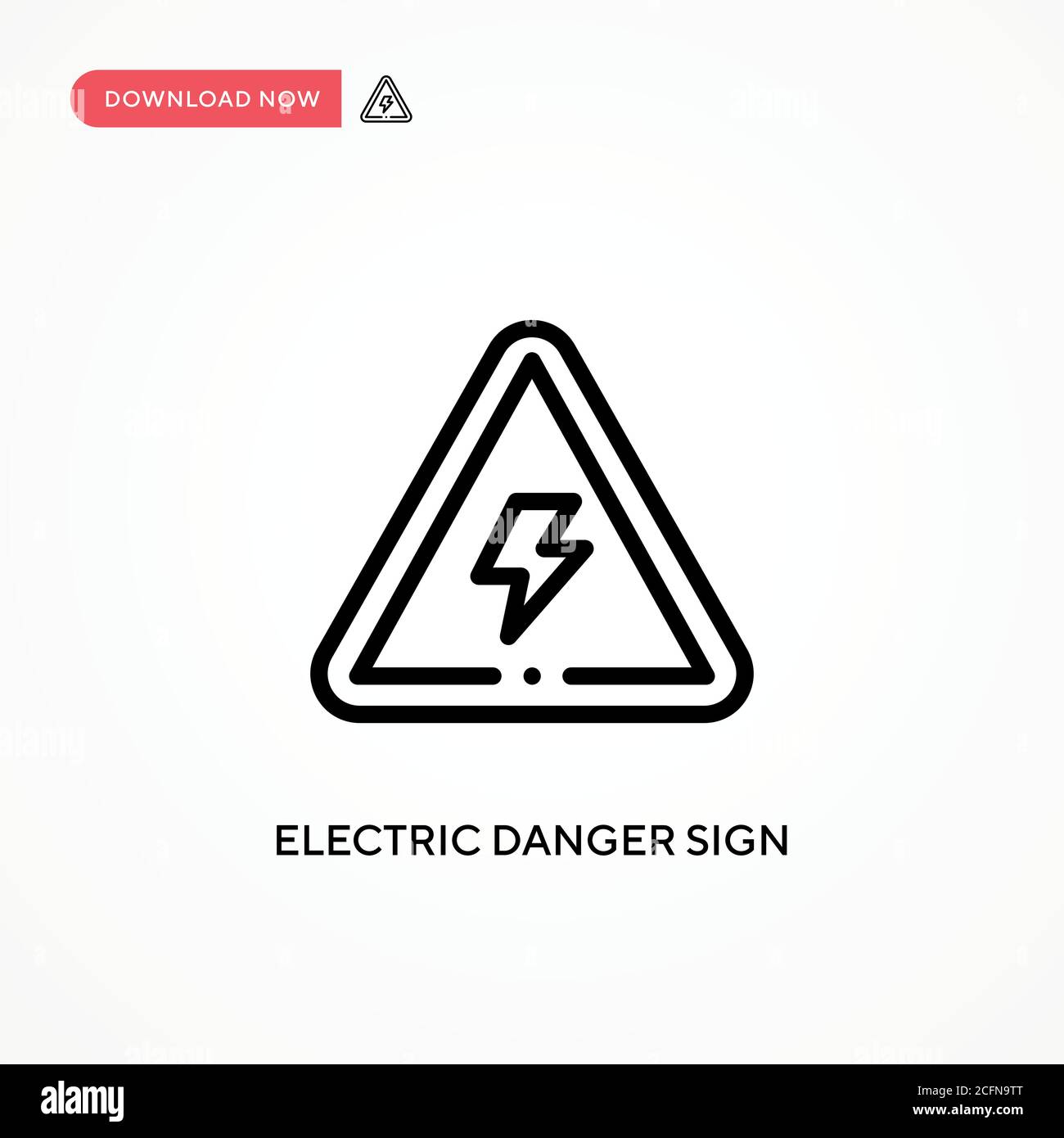 Electric danger sign vector icon. Modern, simple flat vector ...