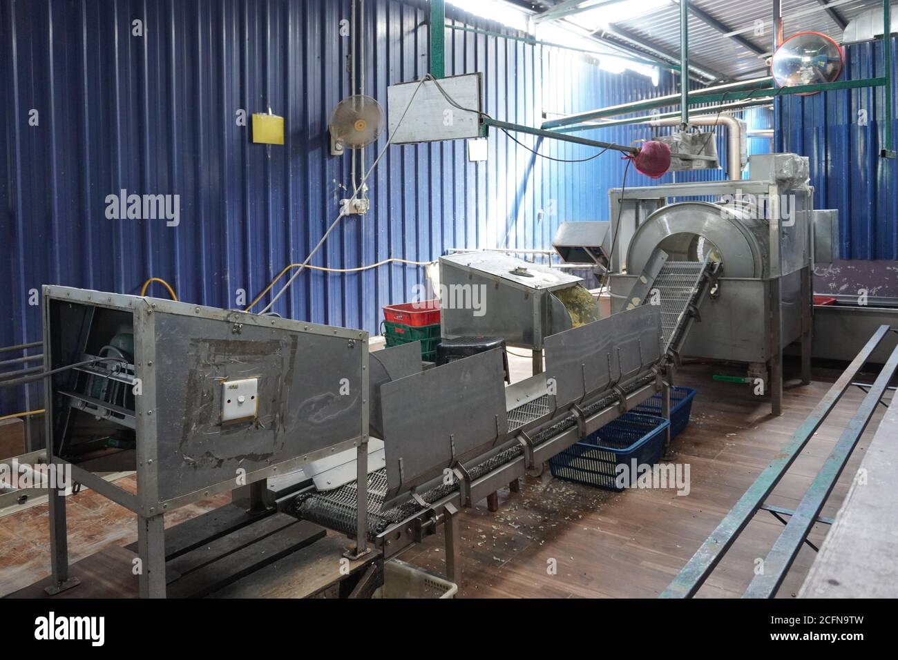 Traditional tapioca chips factory at Tanjung Sepat, Malaysia Stock ...