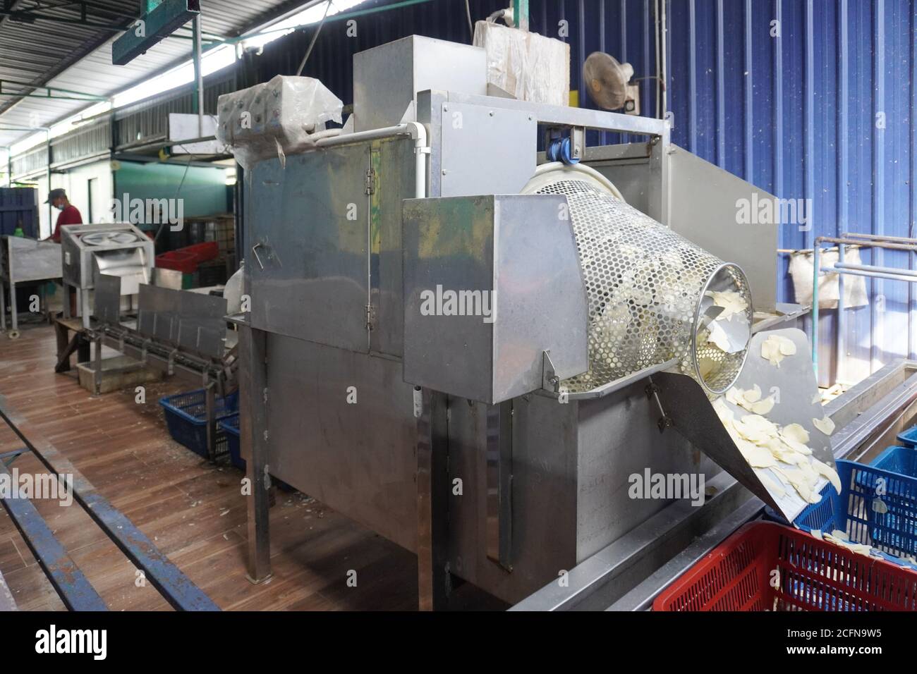 Traditional tapioca chips factory at Tanjung Sepat, Malaysia Stock Photo - Alamy