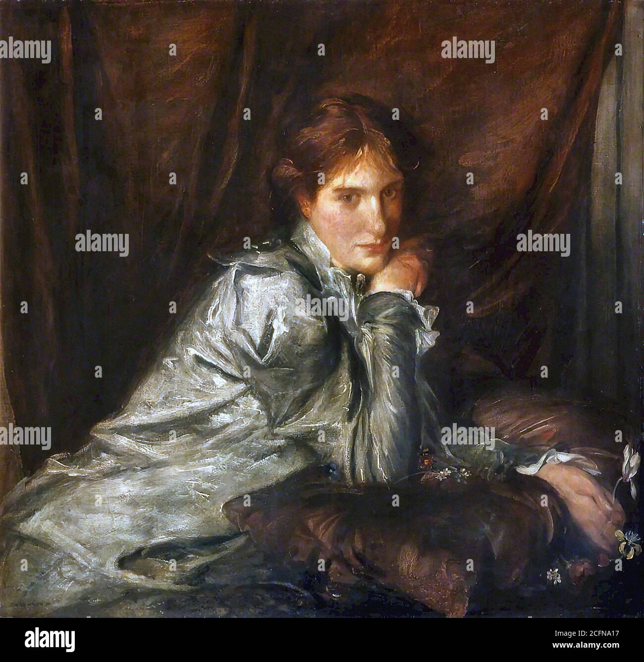 Shannon Charles Haslewood - Lady with a Cyclamen (the Honourable Mrs H ...