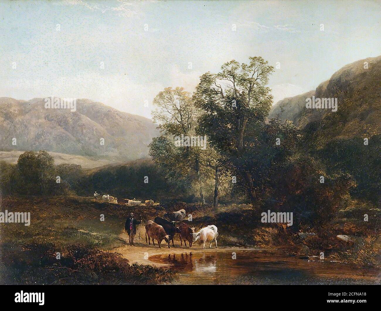 Shalders George - Scene in Wales - British School - 19th Century Stock ...