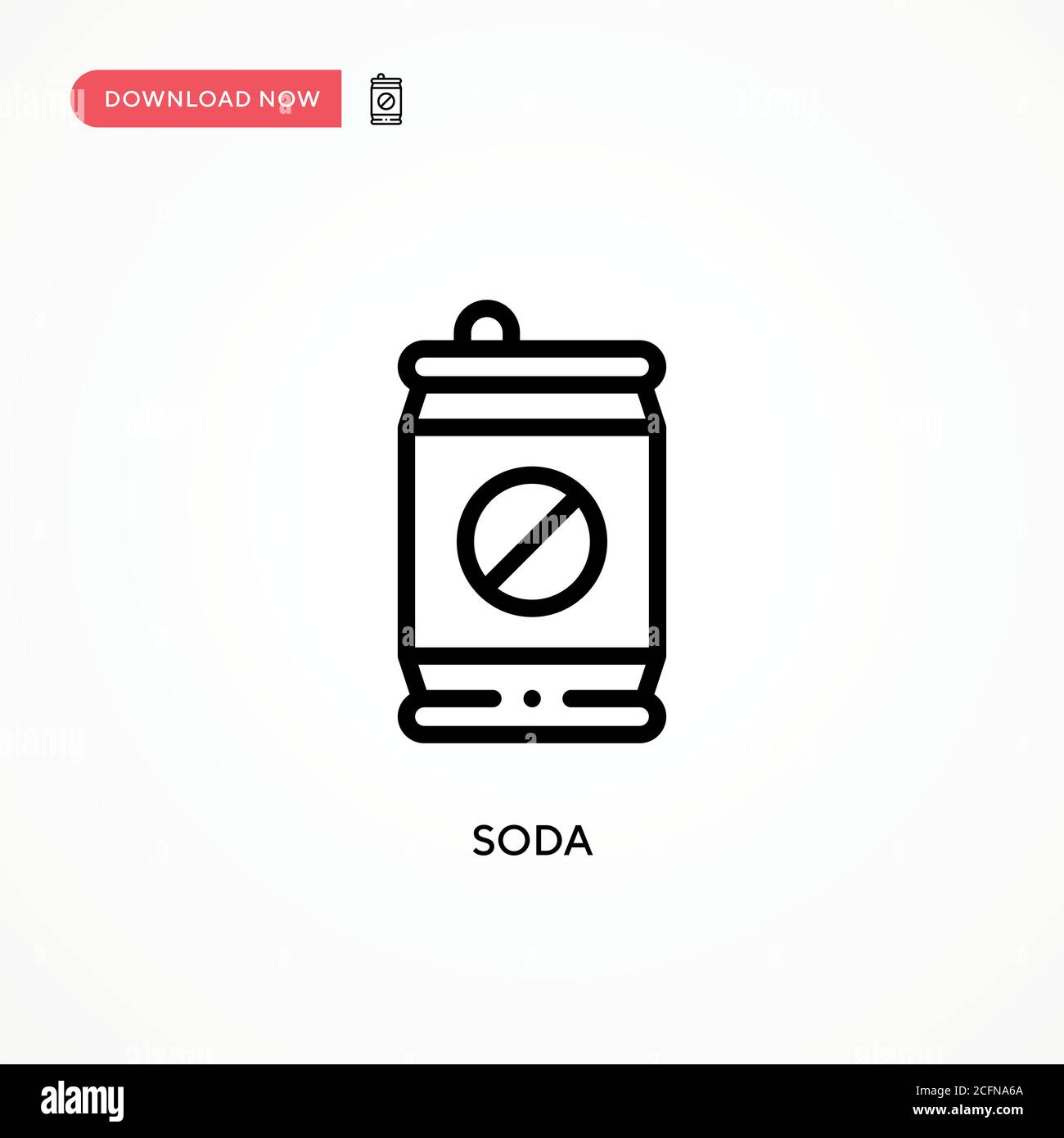 Soda vector icon. Modern, simple flat vector illustration for web site ...
