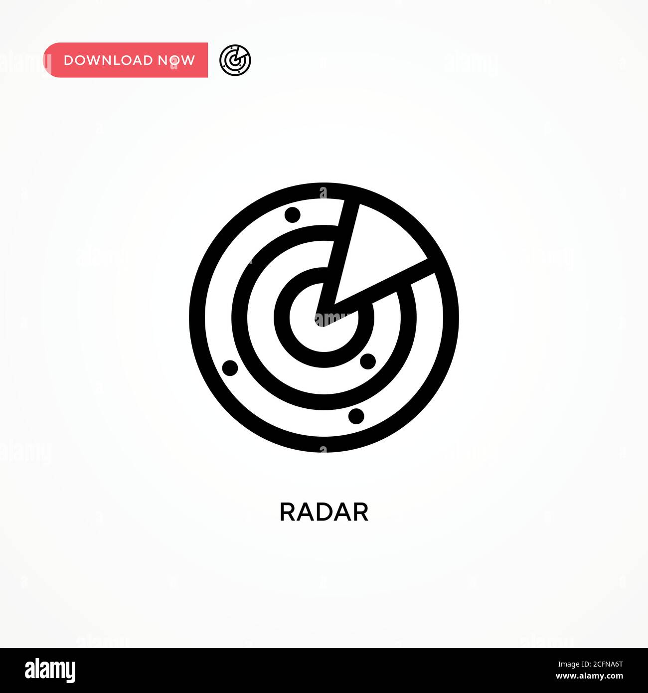 Radar vector icon. Modern, simple flat vector illustration for web site ...