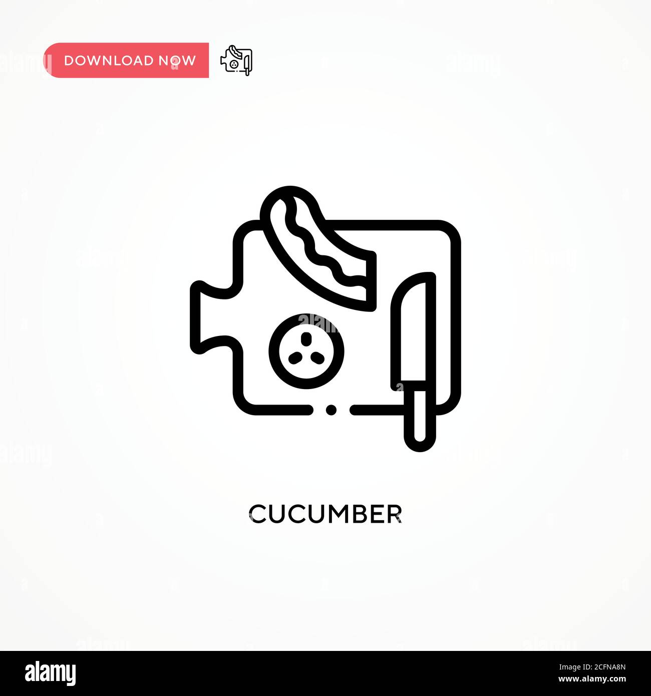 Cucumber vector icon. Modern, simple flat vector illustration for web ...