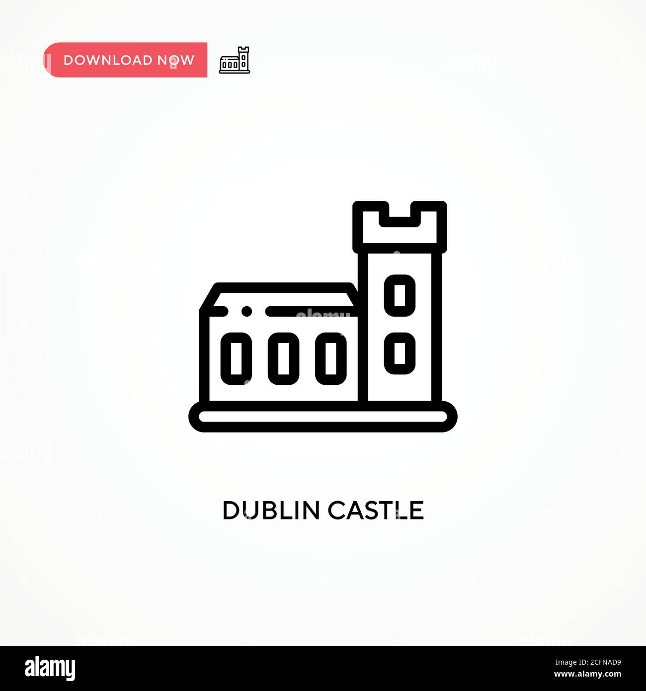 Dublin castle vector icon. Modern, simple flat vector illustration for ...