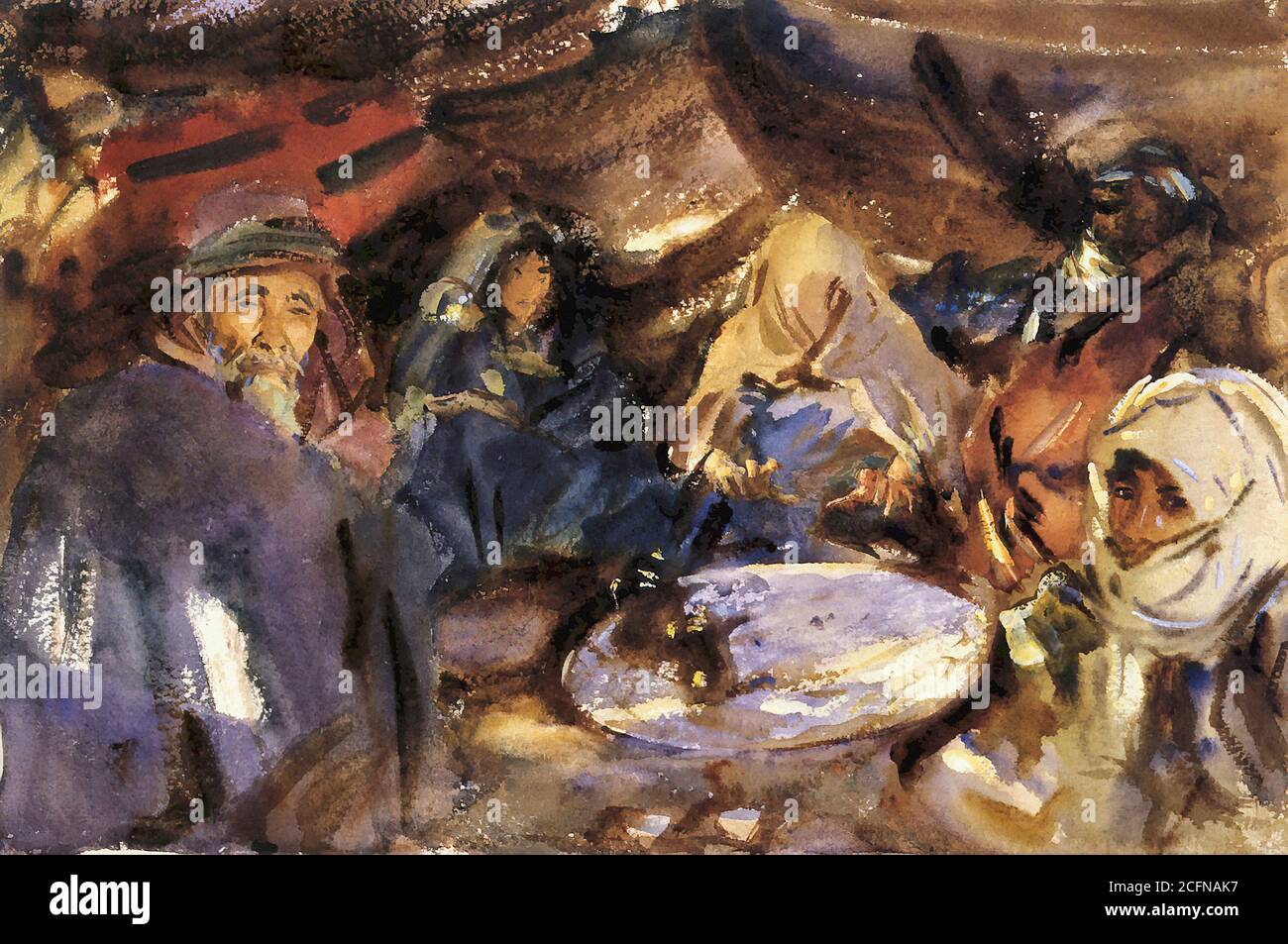 Sargent John Singer - Arab Gypsies in a Tent - British School - 19th ...