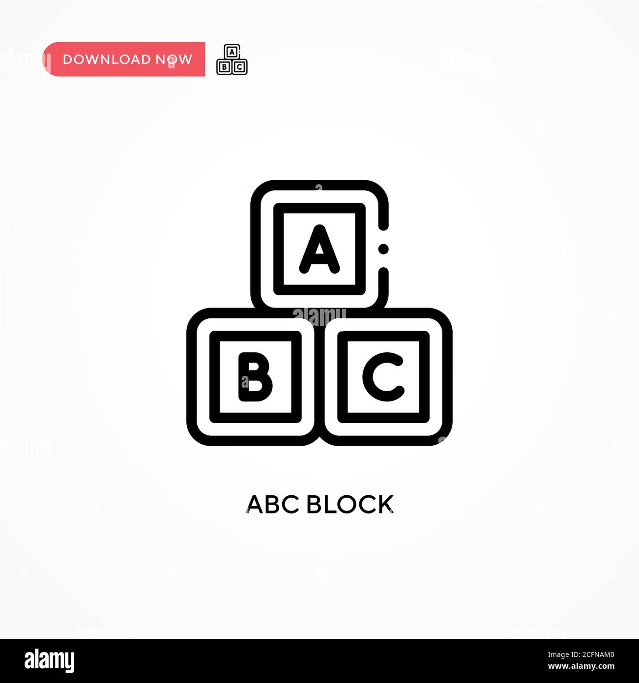 Abc block vector icon. Modern, simple flat vector illustration for web ...