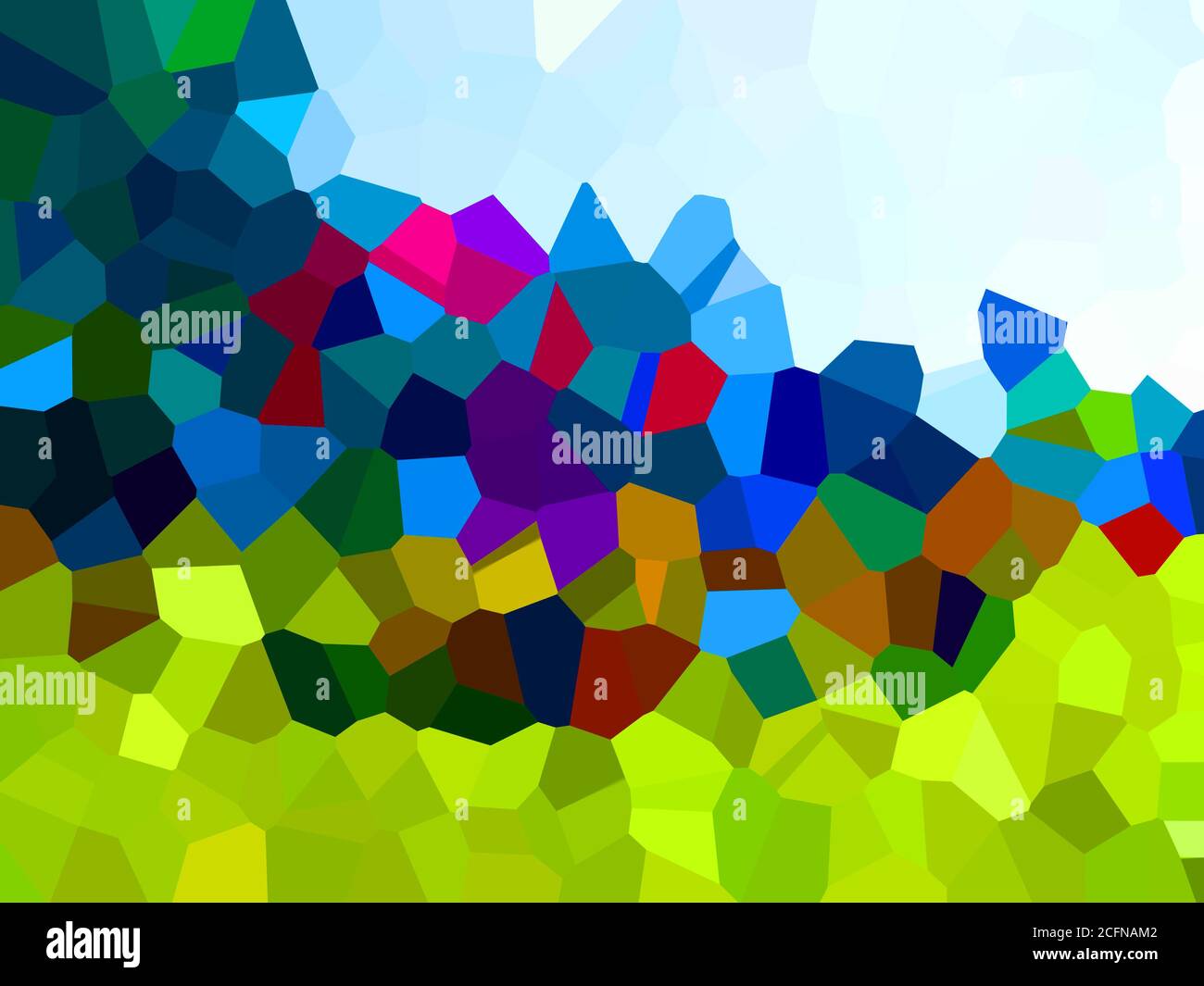 Illustration of Pixels pattern with various bright colors creates an ...