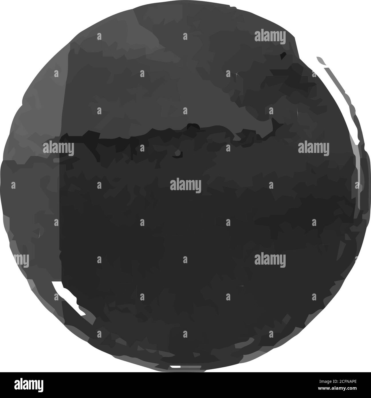 This is a illustration of Black Watercolor Circle drawn with a brushlet ...