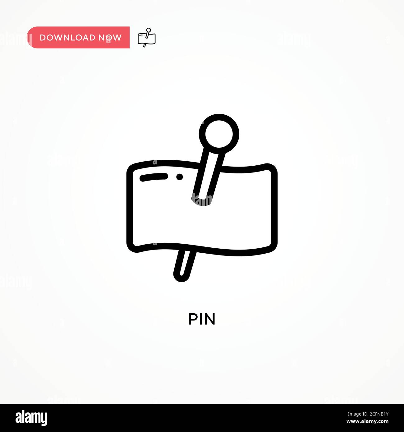 Pin vector icon. Modern, simple flat vector illustration for web site ...
