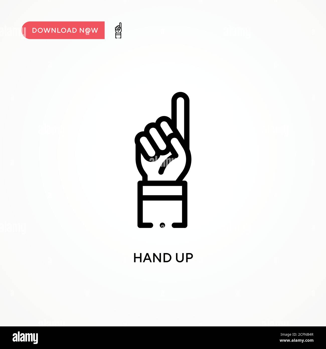 Hand up vector icon. Modern, simple flat vector illustration for web ...