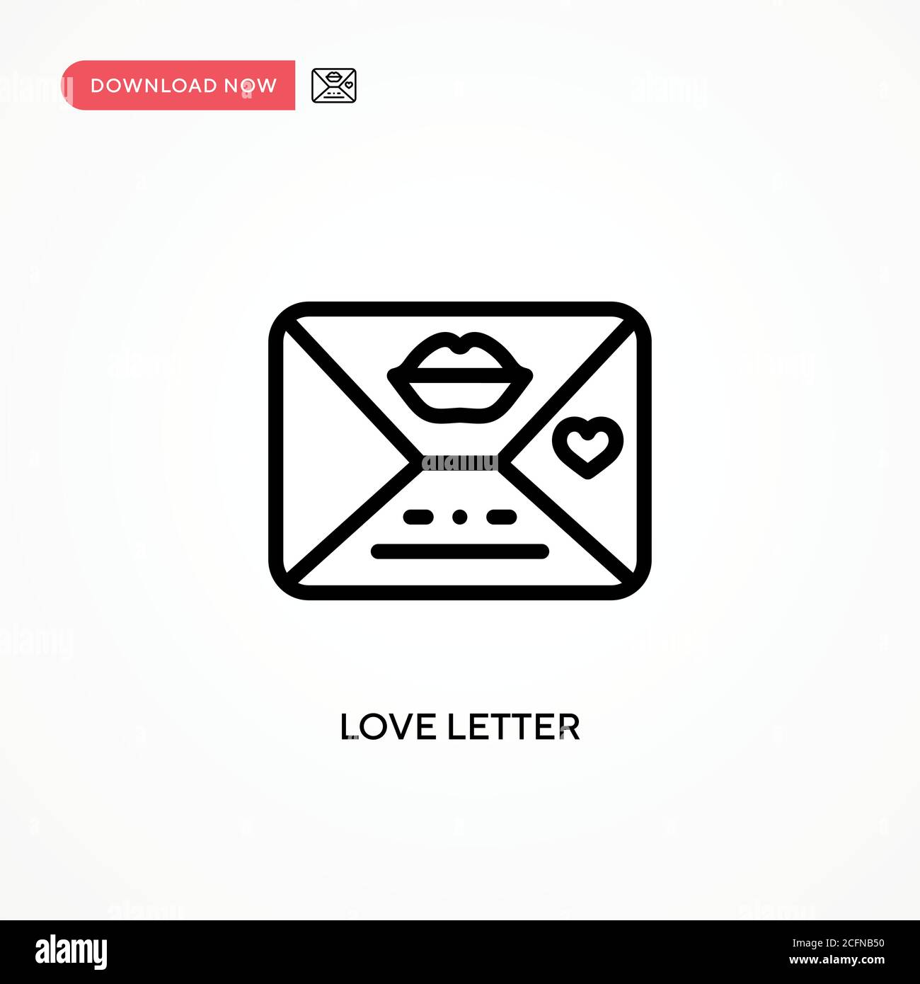 Love letter vector icon. Modern, simple flat vector illustration for ...