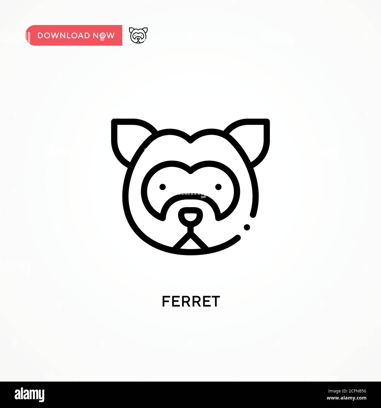 Ferret vector icon. Modern, simple flat vector illustration for web ...
