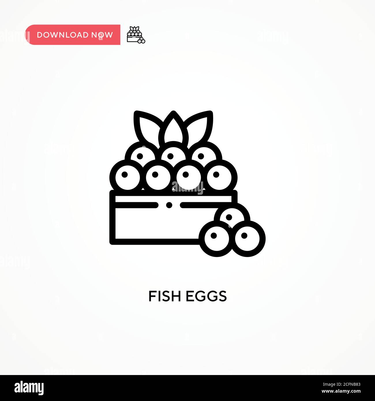 Fish eggs vector icon. Modern, simple flat vector illustration for web ...
