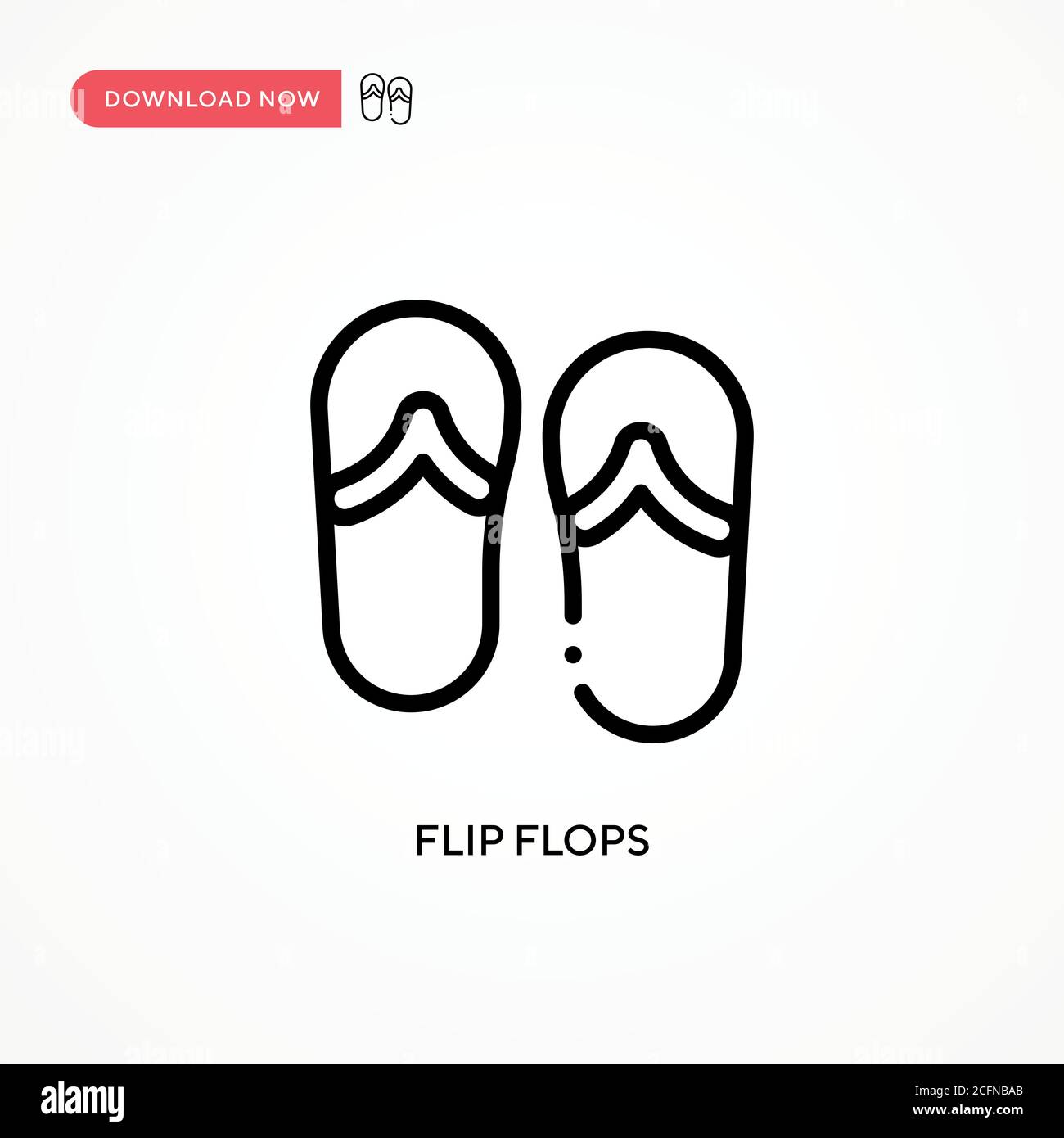 Flip flops vector icon. Modern, simple flat vector illustration for web ...