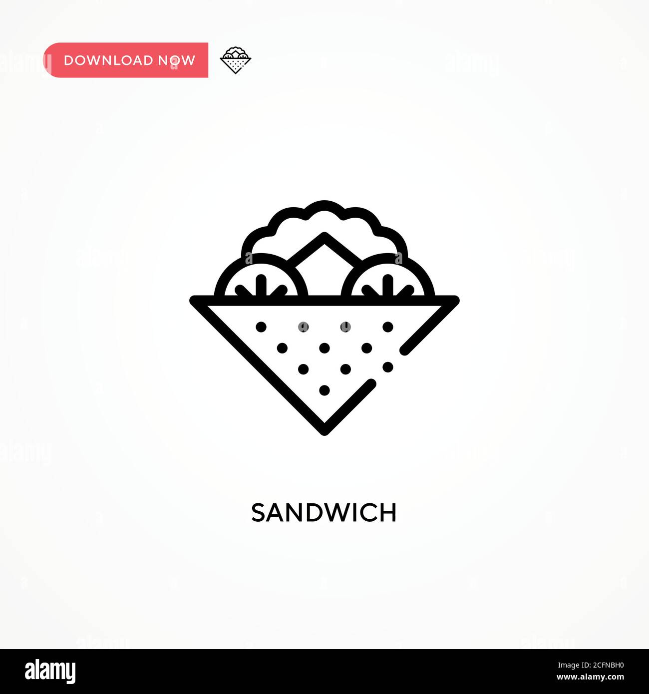 Sandwich vector icon. Modern, simple flat vector illustration for web ...