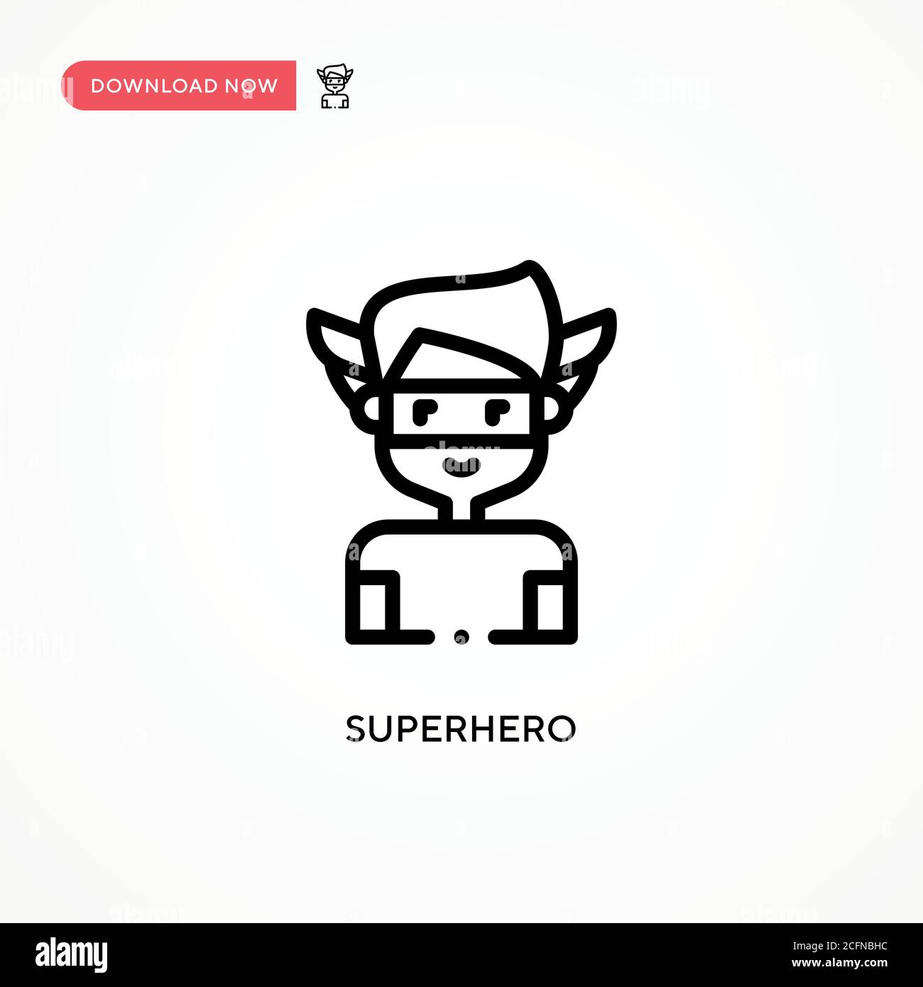 Superhero vector icon. Modern, simple flat vector illustration for web ...