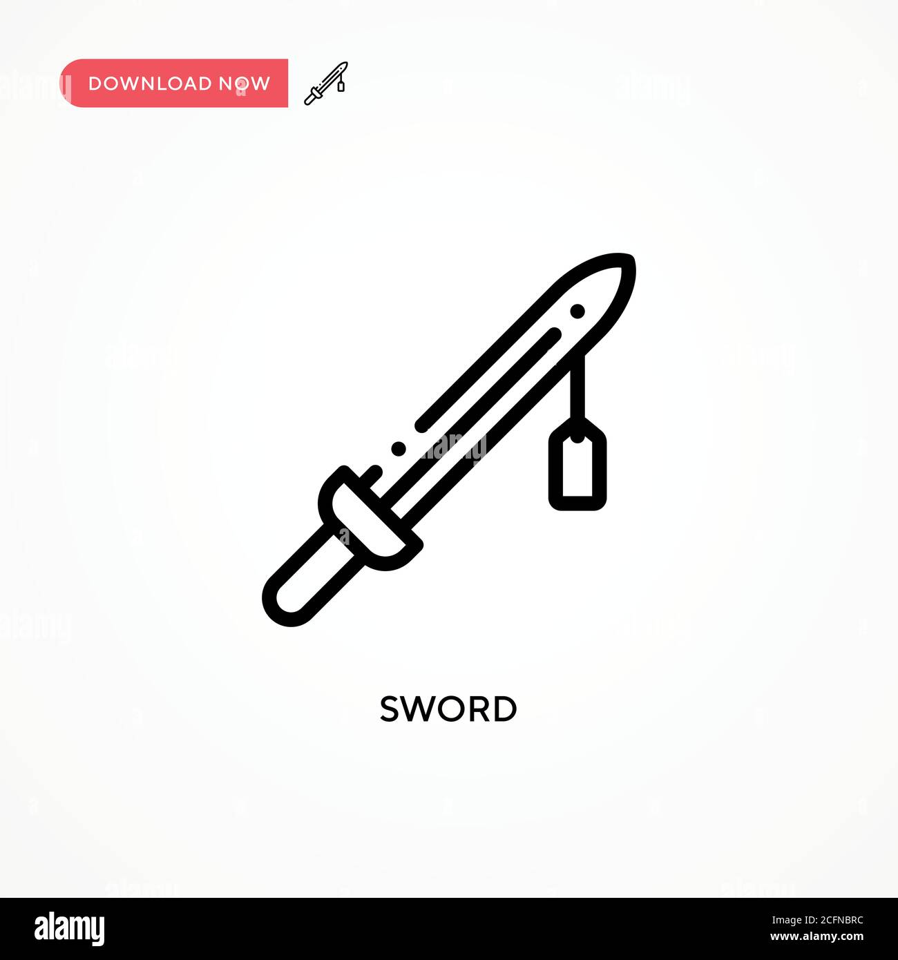 Sword vector icon. Modern, simple flat vector illustration for web site ...