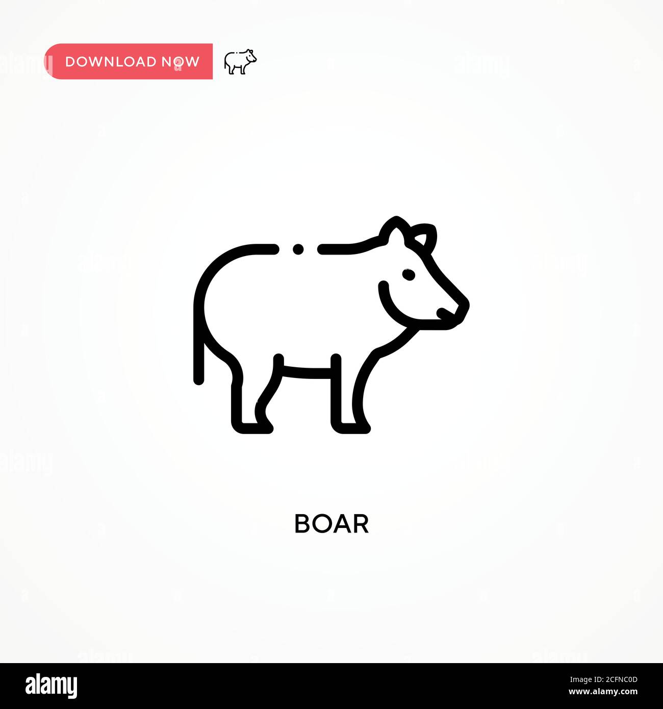 Boar vector icon. Modern, simple flat vector illustration for web site ...